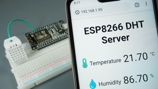 Servidor web de temperatura e umidade ESP8266 DHT11/DHT22 com Arduino IDE - CapSistema Tecnologia